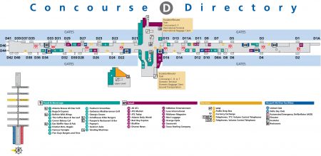Domestic Terminal at Atlanta Airport map | Hartsfield-Jackson main